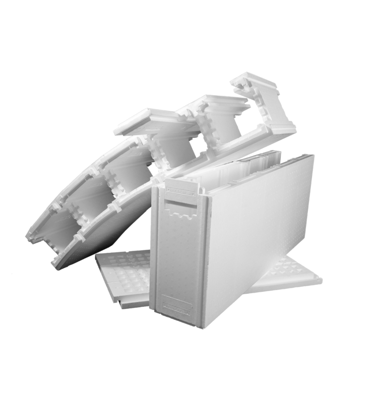 Pool system blocks made of EPS from HIRSCH Porozell Austria